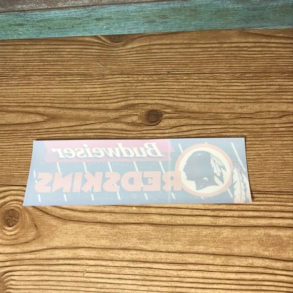 NFL | Office | Vtg Washington Redskins Budweiser Bud Man Window Sticker ...